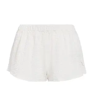 Hunza G Seersucker Elasticated Shorts - White