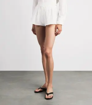 Hunza G Seersucker Elasticated Shorts - White