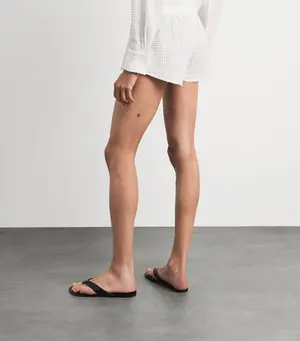 Hunza G Seersucker Elasticated Shorts - White