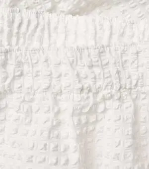 Hunza G Seersucker Elasticated Shorts - White