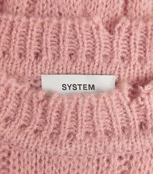 SYSTEM Cable-knit Distressed Sweater