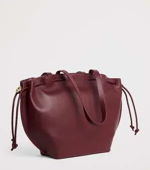 Claudie Pierlot Leather Drawstring Tote Bag