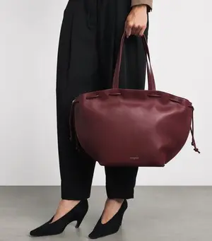 Claudie Pierlot Leather Drawstring Tote Bag