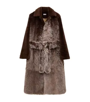 Loewe Shearling Hand-dyed Coat