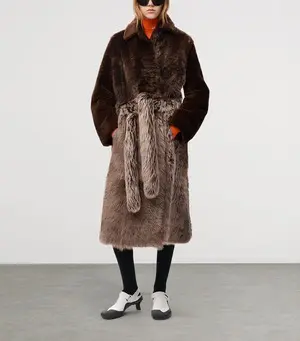 Loewe Shearling Hand-dyed Coat