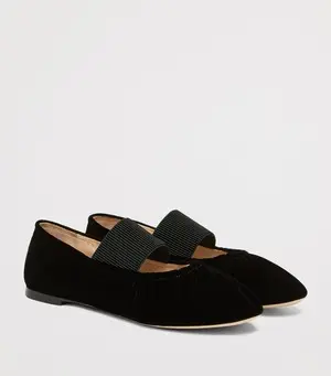 Marina Rinaldi Velvet Ballet Flats