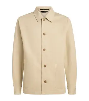 Sunspel Cotton Drill Chore Jacket - Brown