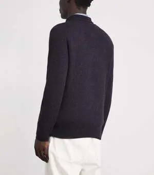 Sunspel Lambswool Knitted Polo Sweater