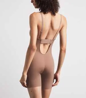 Spanx Shape Suit Your Fancy Plunge Mid-thigh Bodysuit Medium Control
