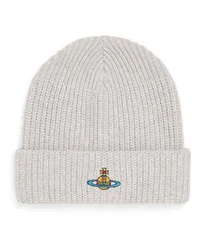 VIVIENNE WESTWOOD Wool Sporty Beanie - White