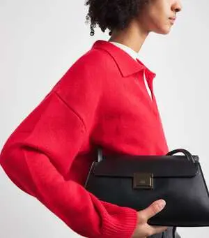 Soft Goat Cashmere Polo Sweater