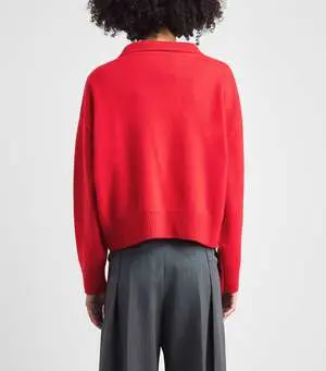 Soft Goat Cashmere Polo Sweater