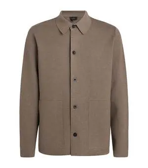 Vince Milano-knit Overshirt - Brown