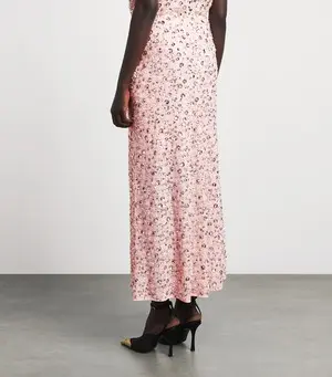 Rabanne Sequin Embellished Floral Midi Skirt