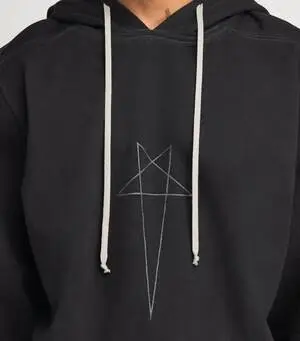 Rick Owens Cotton Pentagram Hoodie