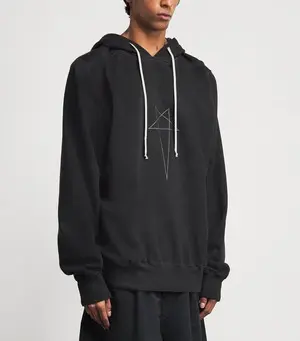 Rick Owens Cotton Pentagram Hoodie