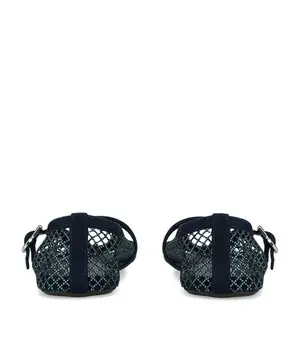 Alaïa Embellished Mesh Ballet Flats