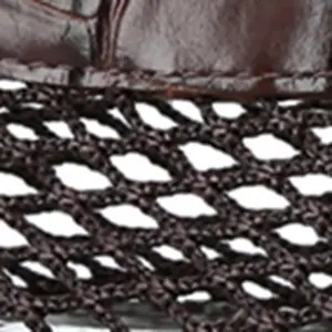 Alaïa Croc-embossed Leather Mesh Ballet Flats - Brown