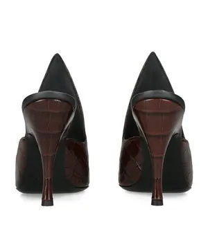 Alaïa Croc-embossed Leather Sculptural Mules 100