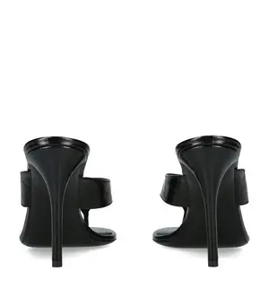 Alaïa Croc-embossed Leather Infra Thong Mules 90