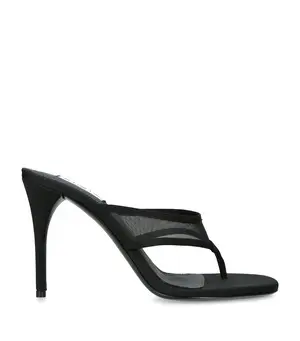 Alaïa Mesh Infra Thong Mules 90 - Black