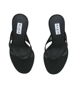 Alaïa Mesh Infra Thong Mules 90