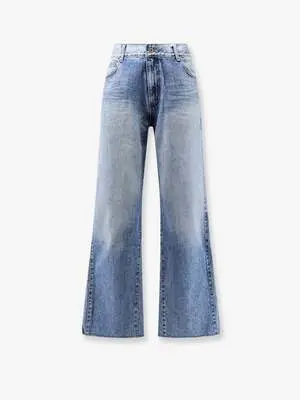 TONYWACK Recut Flared Cotton Jeans - Blue