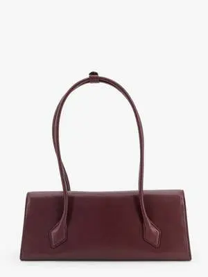 Alaïa Le Teckel Flap Leather Handbag - Red
