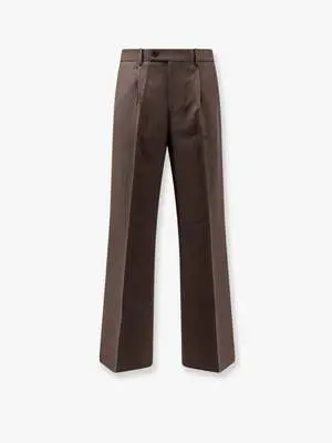 TONYWACK Wool Blend Trousers - Brown