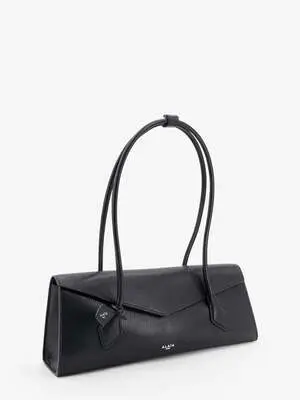 Alaïa Le Teckel Flap Leather Handbag - Black