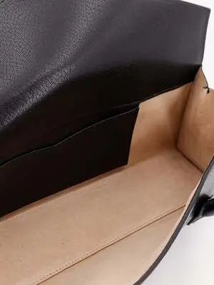 Alaïa Le Teckel Flap Leather Handbag - Black