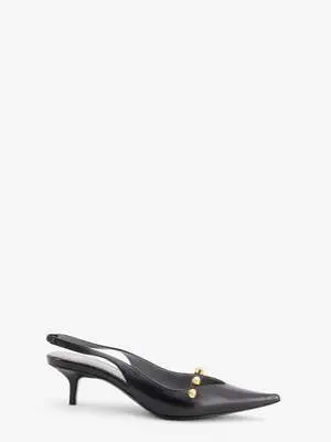 Balenciaga Midnight City Leather Pumps With Studs