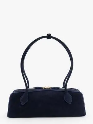 Alaïa Teckel Medium Suede Shoulder Bag - Blue