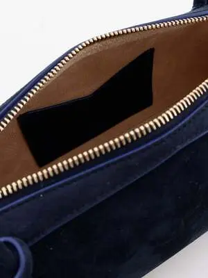 Alaïa Teckel Medium Suede Shoulder Bag - Blue