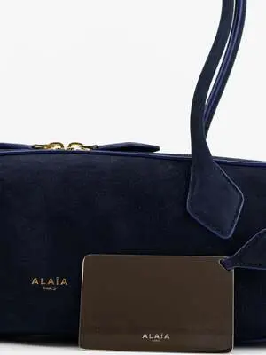 Alaïa Teckel Medium Suede Shoulder Bag - Blue
