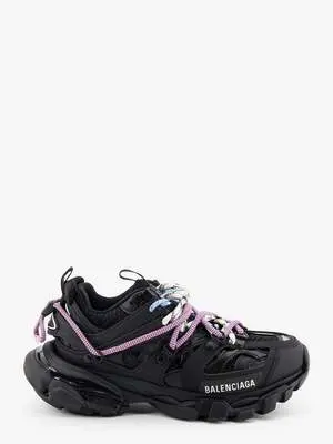 Balenciaga Mesh Track Sneakers With Double Laces - Black