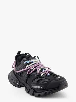 Balenciaga Mesh Track Sneakers With Double Laces - Black