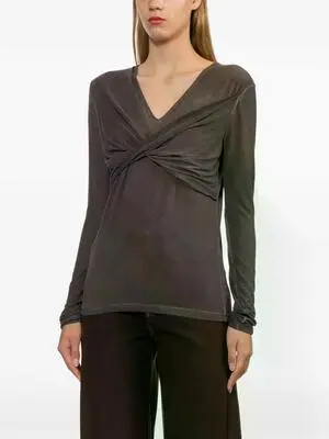 UMA WANG Twist-detail Long-sleeve Top