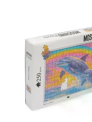 Moschino Puzzle-print Leather Shoulder Bag