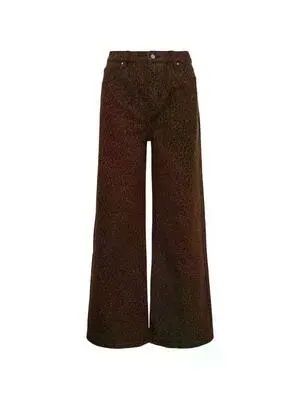 Rally Movement Leopard-print Baggy Jeans