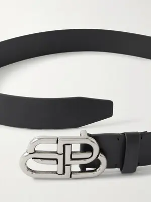 Balenciaga Leather Waist Belt - Black