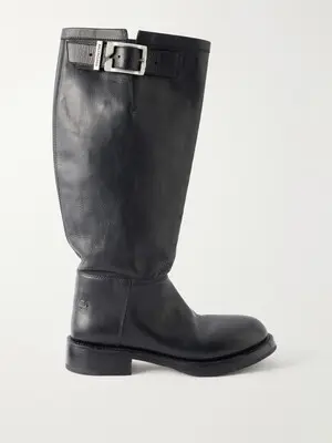 Balenciaga Motor Leather Knee-high Boots