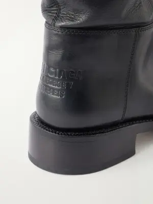 Balenciaga Motor Leather Knee-high Boots