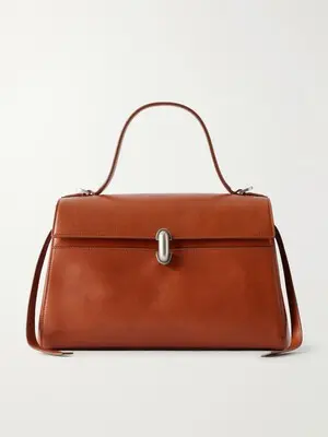 Savette Soft Symmetry Leather Top Handle Bag - Brown