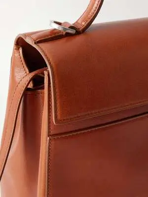 Savette Soft Symmetry Leather Top Handle Bag - Light Brown
