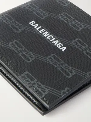 Balenciaga Printed Textured-leather Wallet
