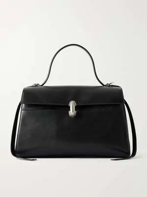 Savette Soft Symmetry Leather Top Handle Bag - Black