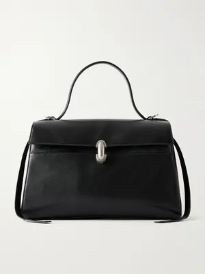 Savette Soft Symmetry Leather Top Handle Bag - Black