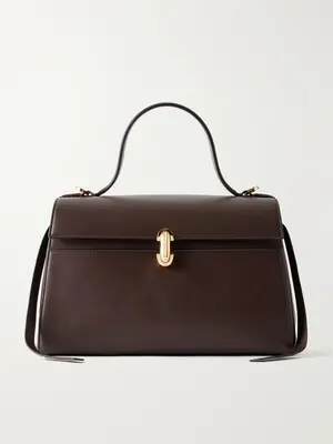 Savette Soft Symmetry Leather Top Handle Bag Brown