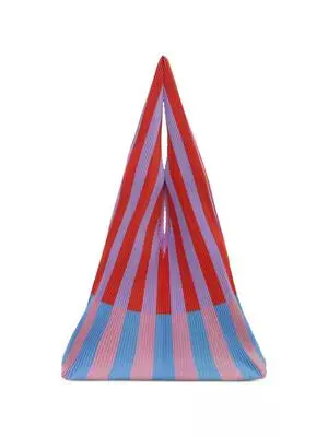 REPEAT Regular Hobo Funky Plissé Striped Tote Bag